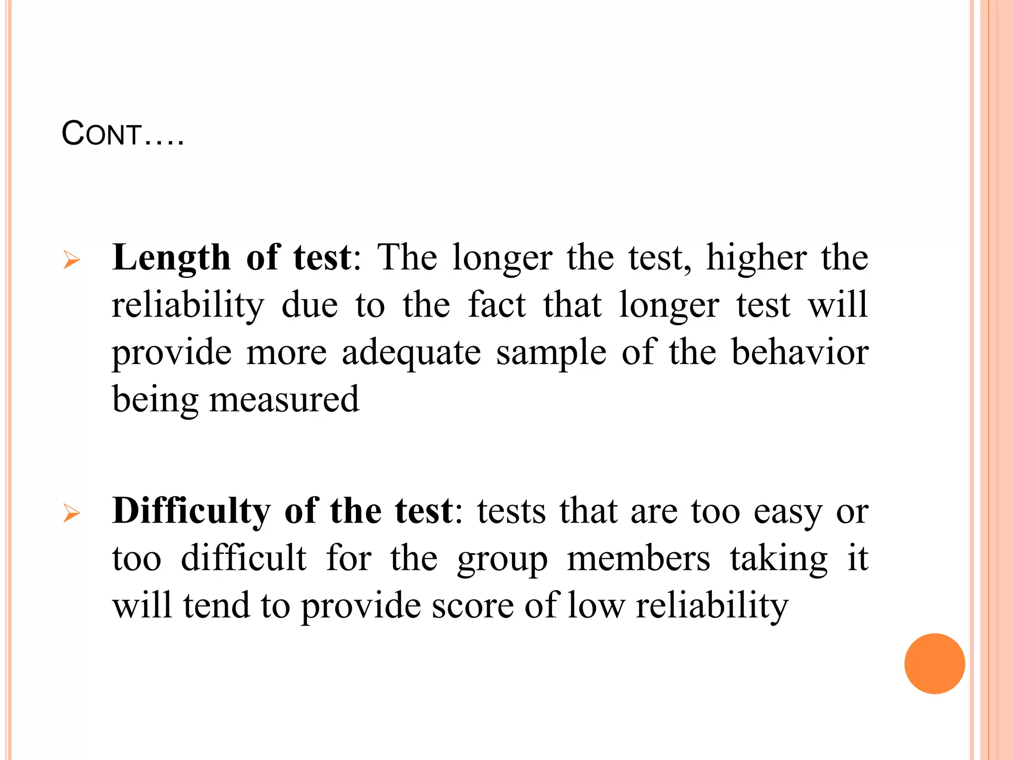 Validity, reliability and feasibility | PPTX
