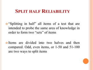 Validity, reliability and feasibility | PPTX