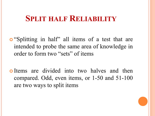 Validity, reliability and feasibility | PPTX