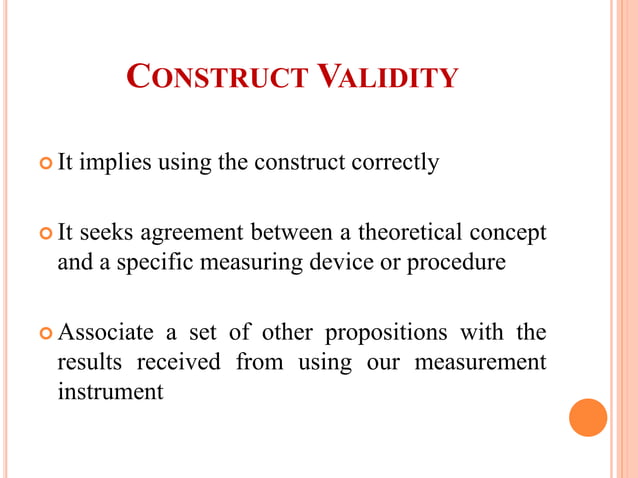 Validity, reliability and feasibility | PPTX