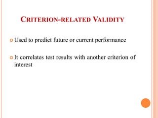 Validity, reliability and feasibility | PPTX