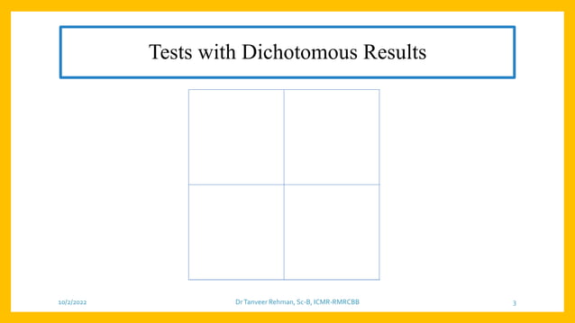 Validity & reliability of screening & diagnostic tests | PPTX