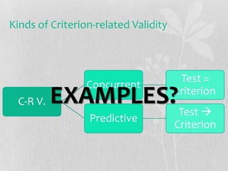 Validity, reliablility, washback | PPTX