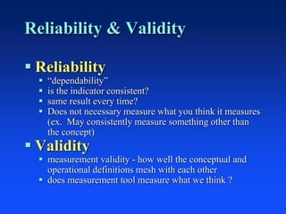 Validity versus Reliability (Comparisons and Contrasts) | PPT