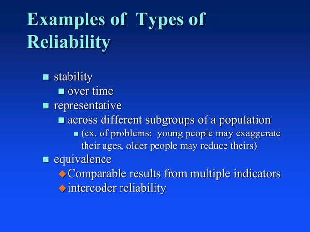 Validity versus Reliability (Comparisons and Contrasts) | PPT