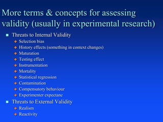 Validity versus Reliability (Comparisons and Contrasts) | PPT