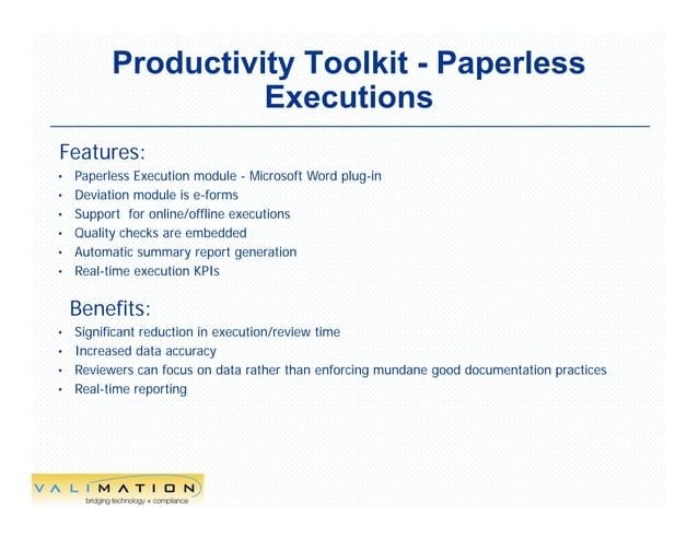 Building a Paperless Validation Platform Using Web 2.0 Technologies | PPT