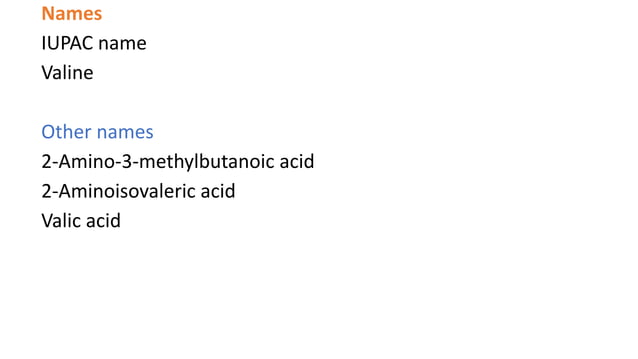 valine. pptx.pptx | Healthy Cooking and Eating | Food & Drink