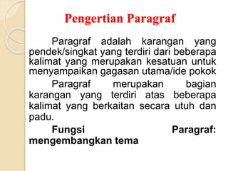 V alinea atau paragraf | PPT