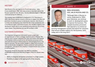 MAYKOR-GMCS's customer story: Valio | PPT