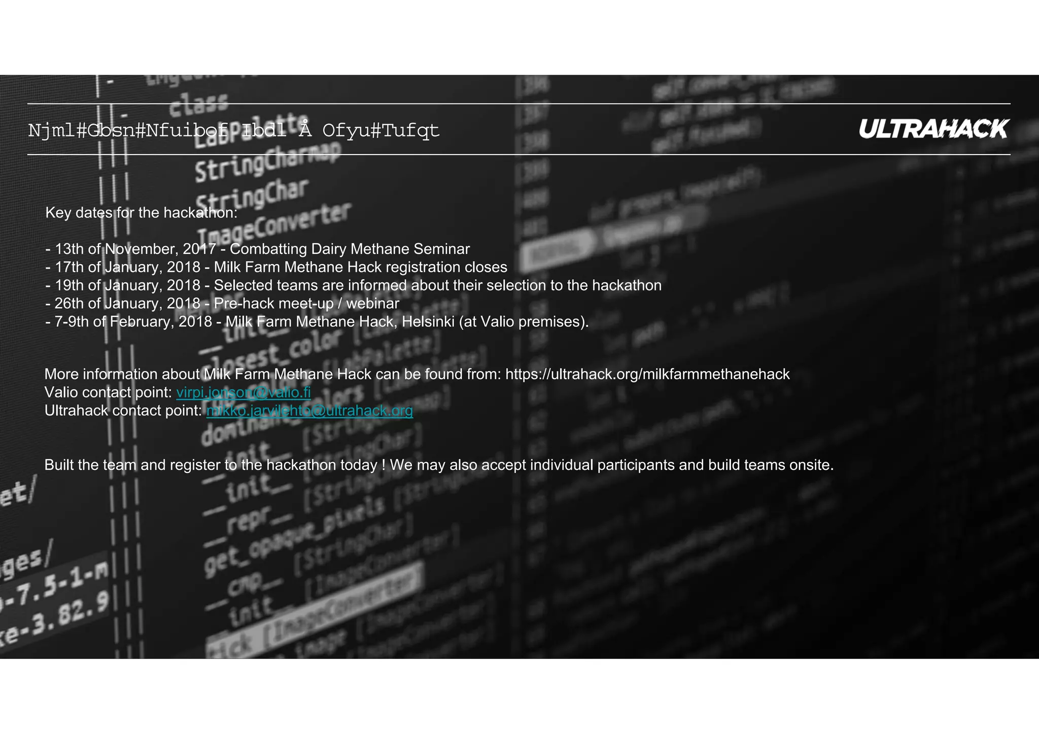 MethaneHACK launching | PPT