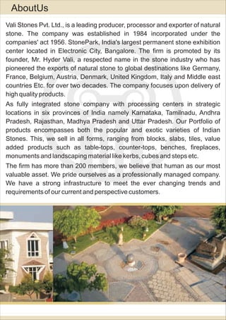 Vali Stones Brochure | PDF