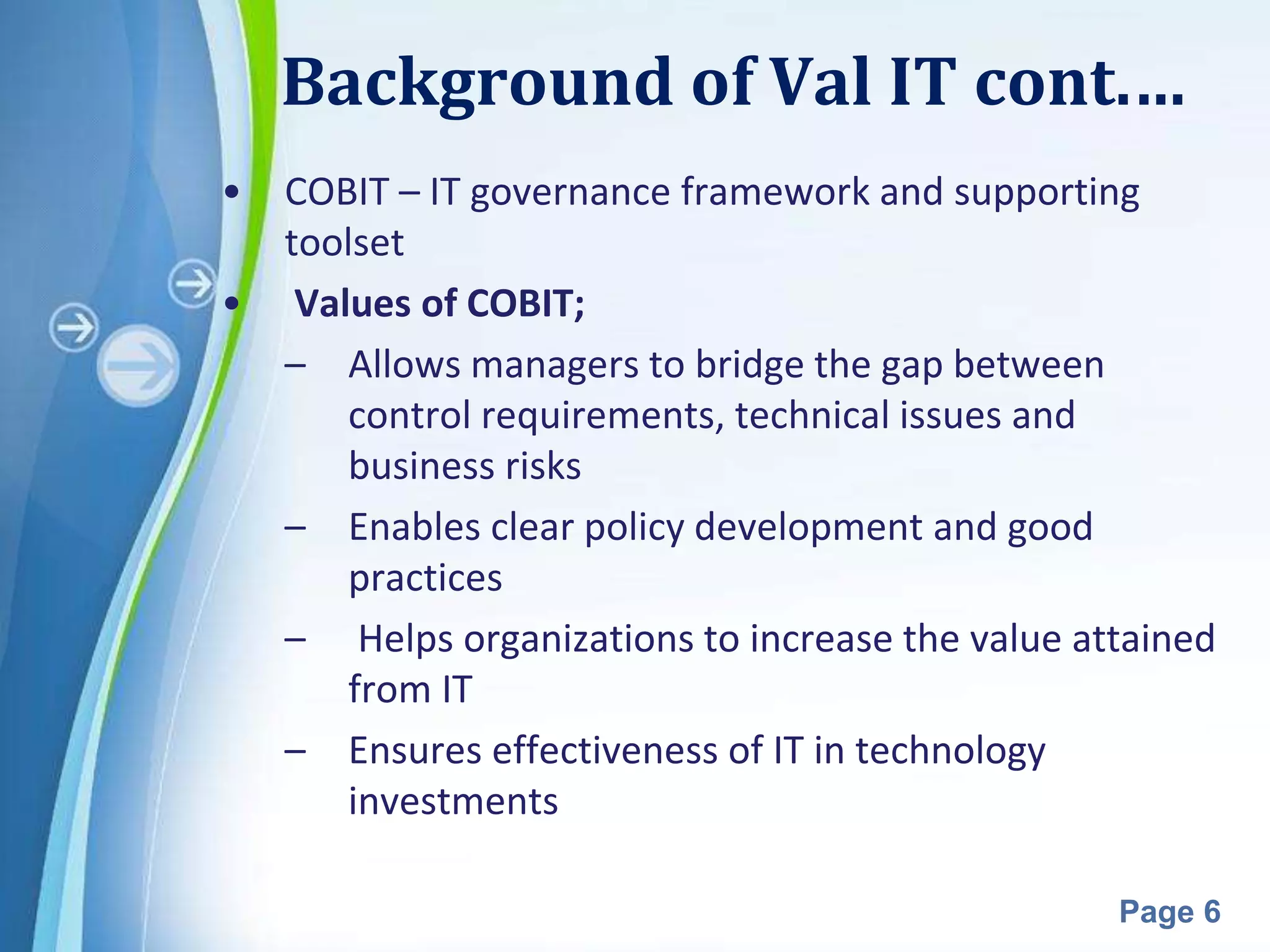 Introduction to Val IT | PPTX