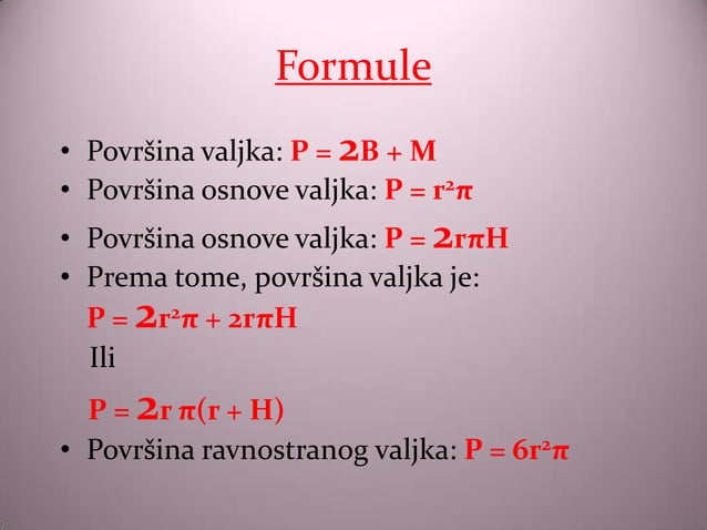 Valjak i kupa | PPTX