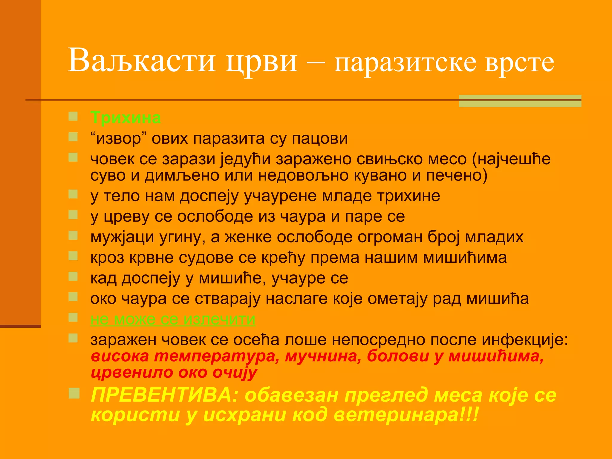 Valjkasti crvi 6. razred | PPT