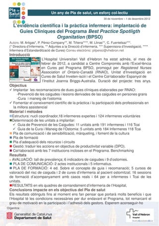 Vall d'Hebron. L'evidència científica i la pràctica infermera | PDF