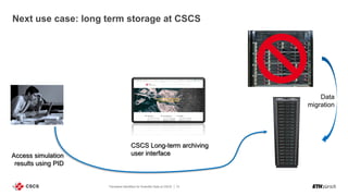 Persistent Identifiers for Scientific Data at CSCS | PPT