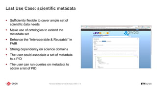 Persistent Identifiers for Scientific Data at CSCS | PPT