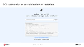 Persistent Identifiers for Scientific Data at CSCS | PPT