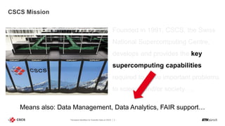 Persistent Identifiers for Scientific Data at CSCS | PPT