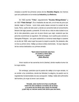 Cesar Vallejo: Su vida desde su obra | DOC