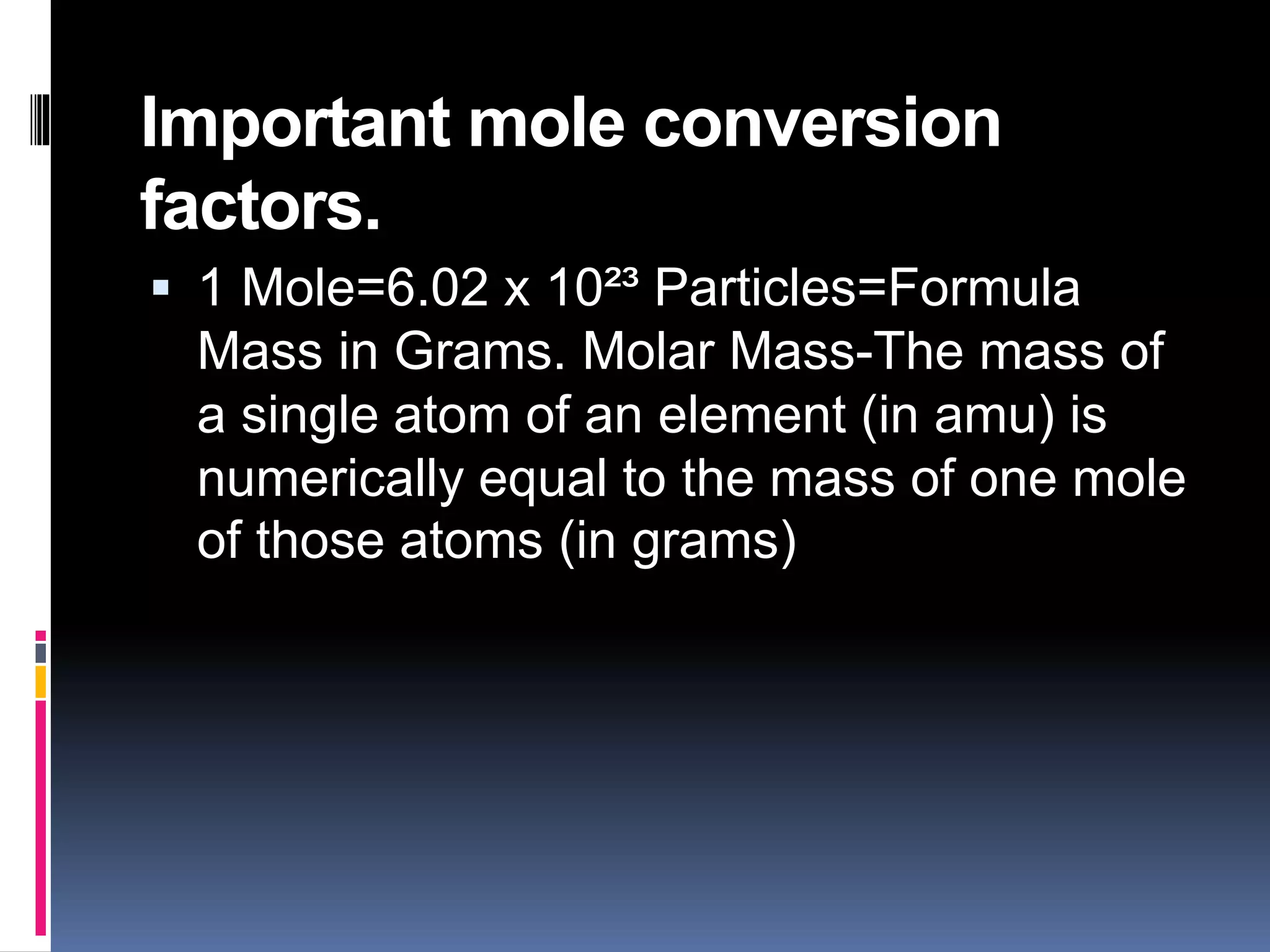 mole concept | PPTX | Chemistry | Science