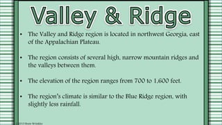 Appalachian Plateau, Blue Ridge, and Valley & Ridge | PPTX
