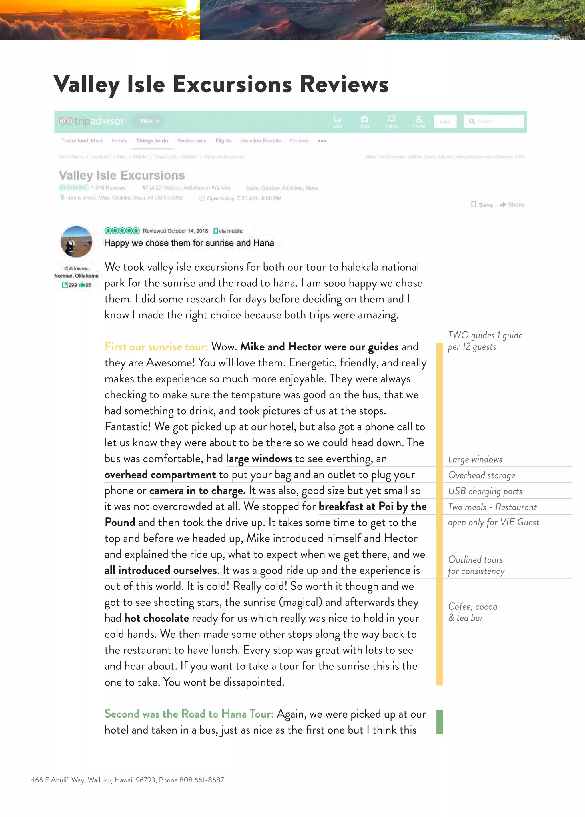 Reviews About Valley Isle Excursions | PDF