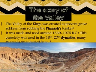 Valley of the kings and queens | PPT