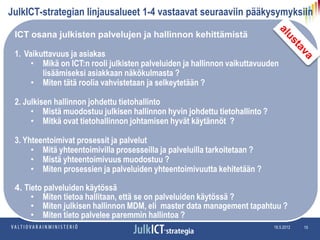 Julkisen hallinnon yhteinen ICT-strategia | PPT
