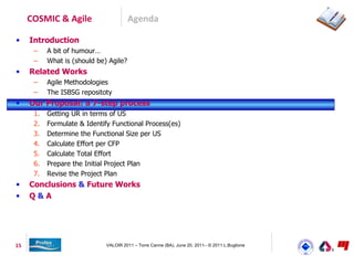 Using the COSMIC Method to Estimate Agile User Stories | PPT