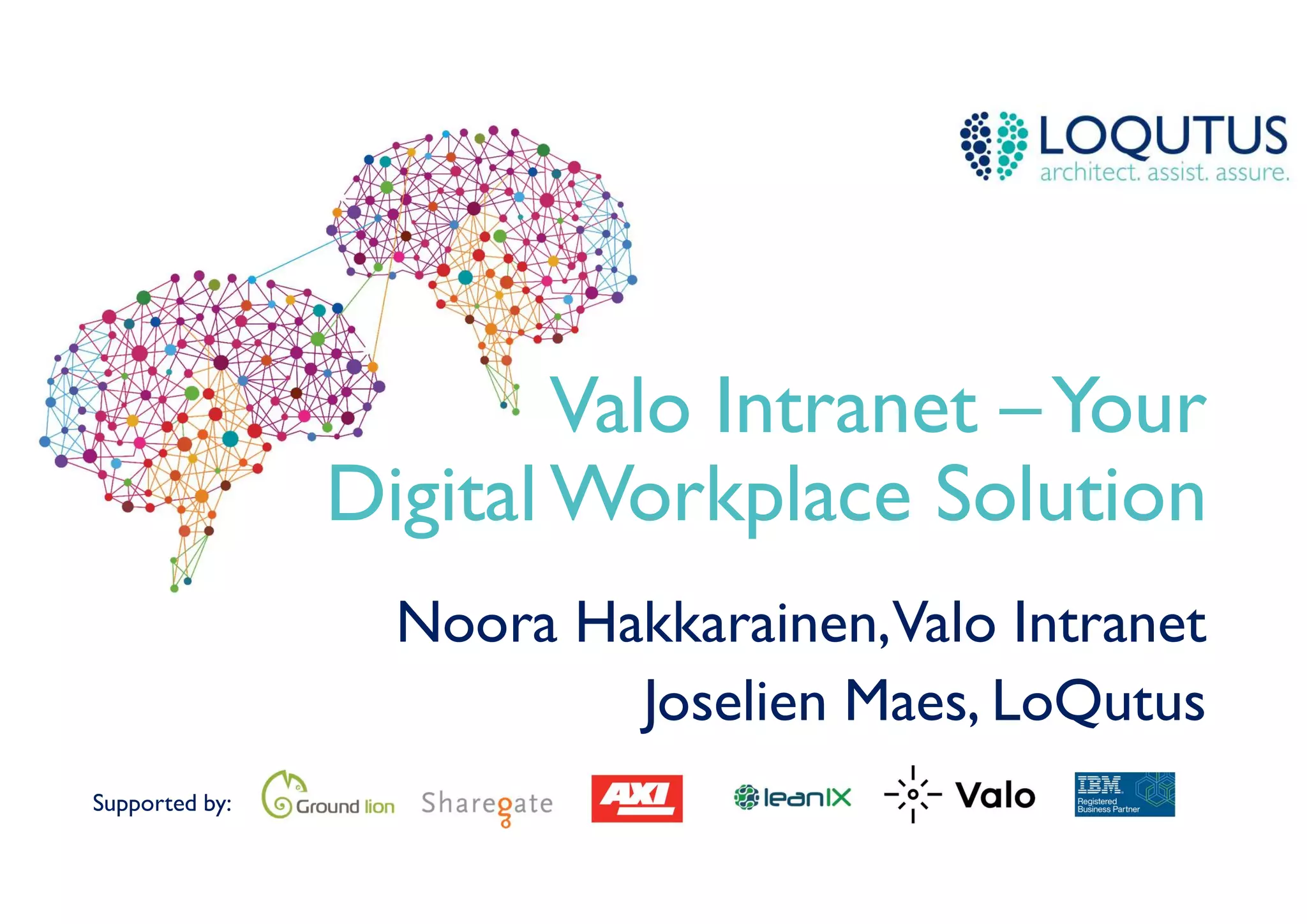 Valo & LoQutus: modern intranet to boost Employee Productivity | PPT