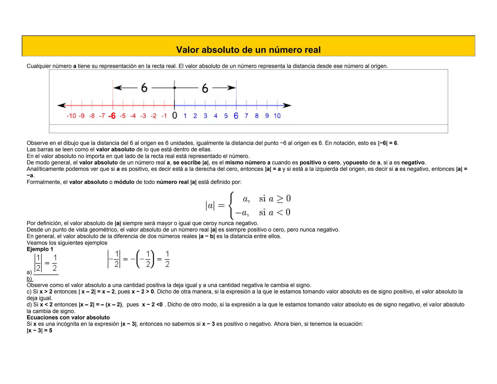 Valor absoluto de un numero real | PPT