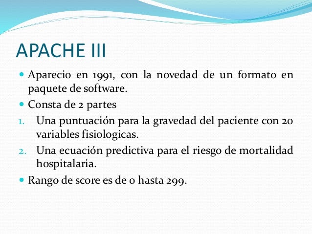 Valoración apache