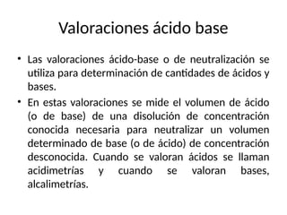 los principios de Valoración ácido - base | PPTX