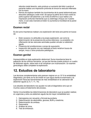 Valoración del abdomen agudo en urgencia | PDF
