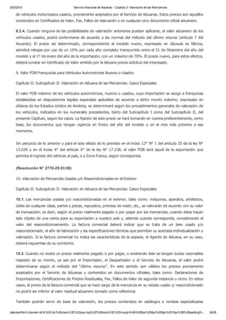 Valoración de las mercancías en aduanas | PDF