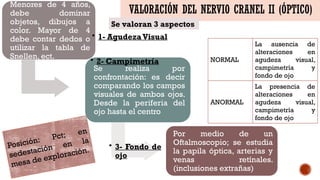 valoración de los nervios craneales, Pediatría II.ppt