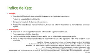 Valoración funcional como predictor de morbimortalidad - MC. MSc. Juan ...