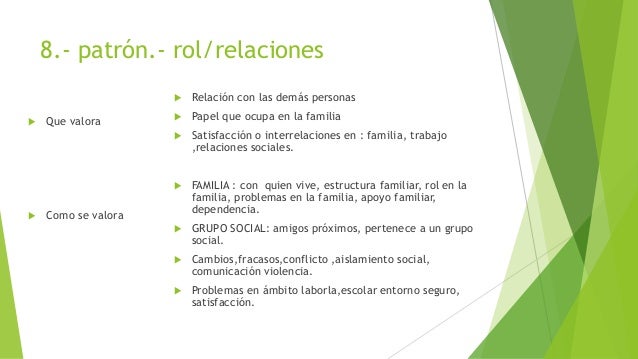 Valoracion por patrones funcionales