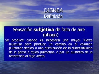 Valoracion y manejo disnea aguda | PPT