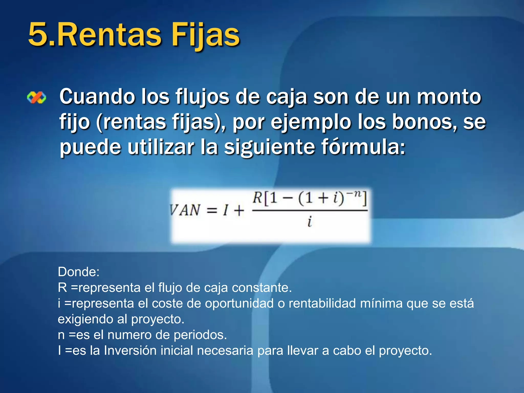 VALOR ACTUAL NETO | PPTX | Stocks and Bonds | Personal Investing