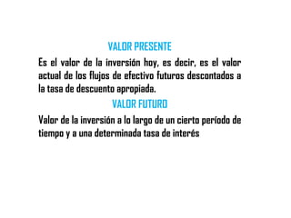 Valor de dinero en el tiempo | PPTX