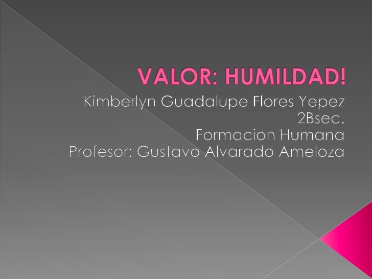 La humildad es un valor - Imagui