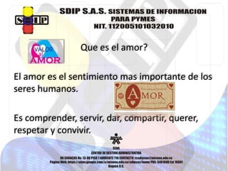Valor del amor | PPTX