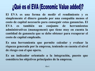 Valor Economico Agregado Eva | PPT