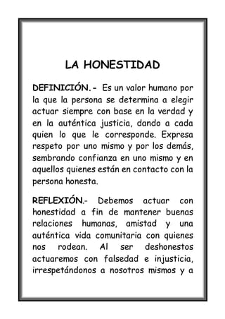 Definición Honesta