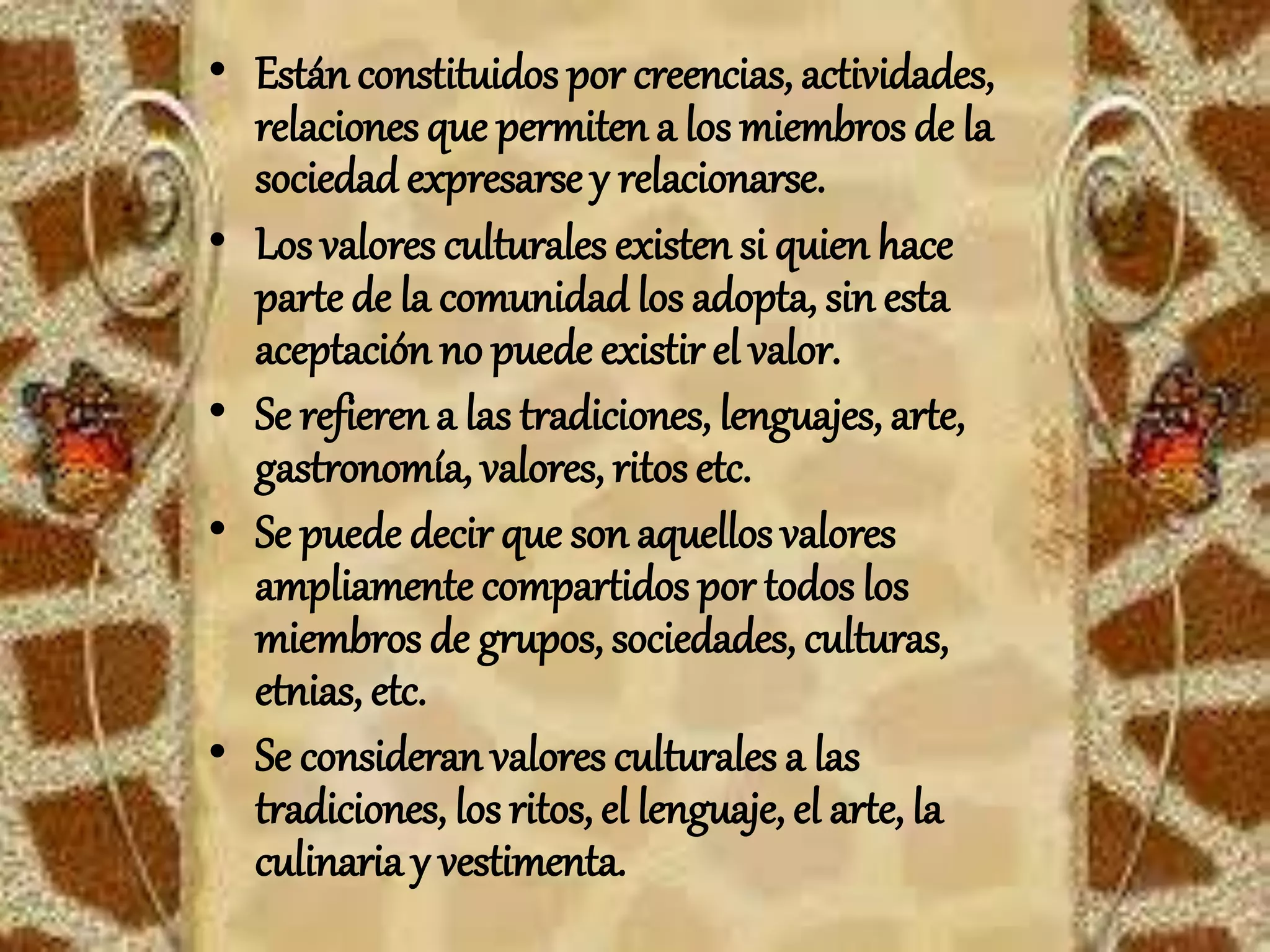 Valores culturales | PPTX