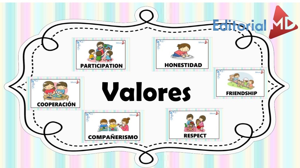 Valores en Español e Ingles para Niños