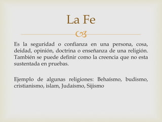 Valores espirituales | PPTX